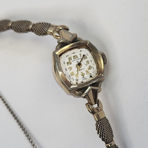 Gotham | Accessories | Gotham 7 Jewels 1k Gold Plated Vintage Watch ...